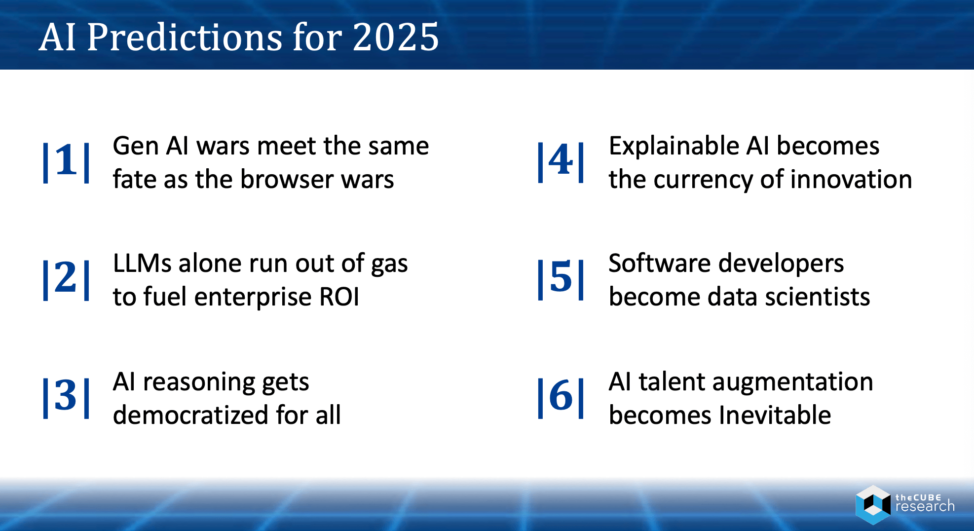 Six Predictions for AI in 2025 - theCUBE Research